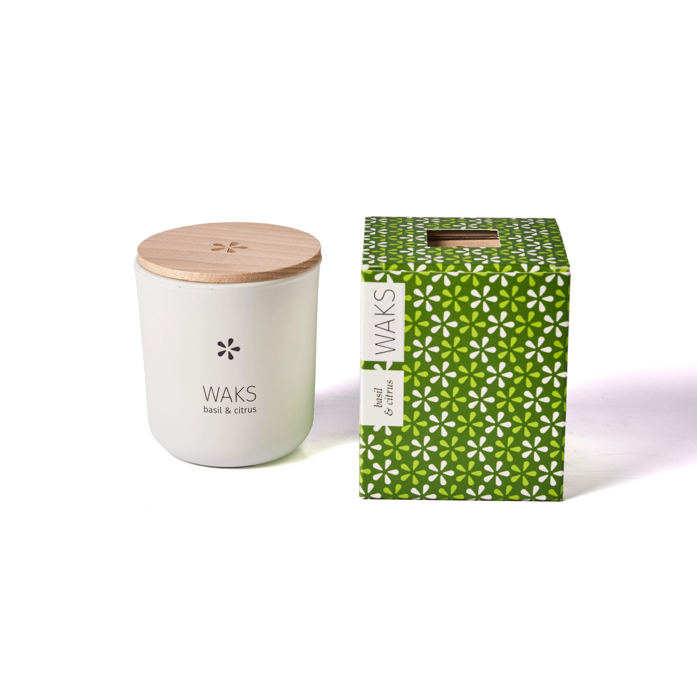 Original Refillable Candle Collection Basil and Citrus Candle
